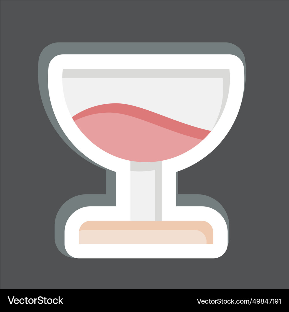 Sticker grape wine related to spain symbol simple Vector Image