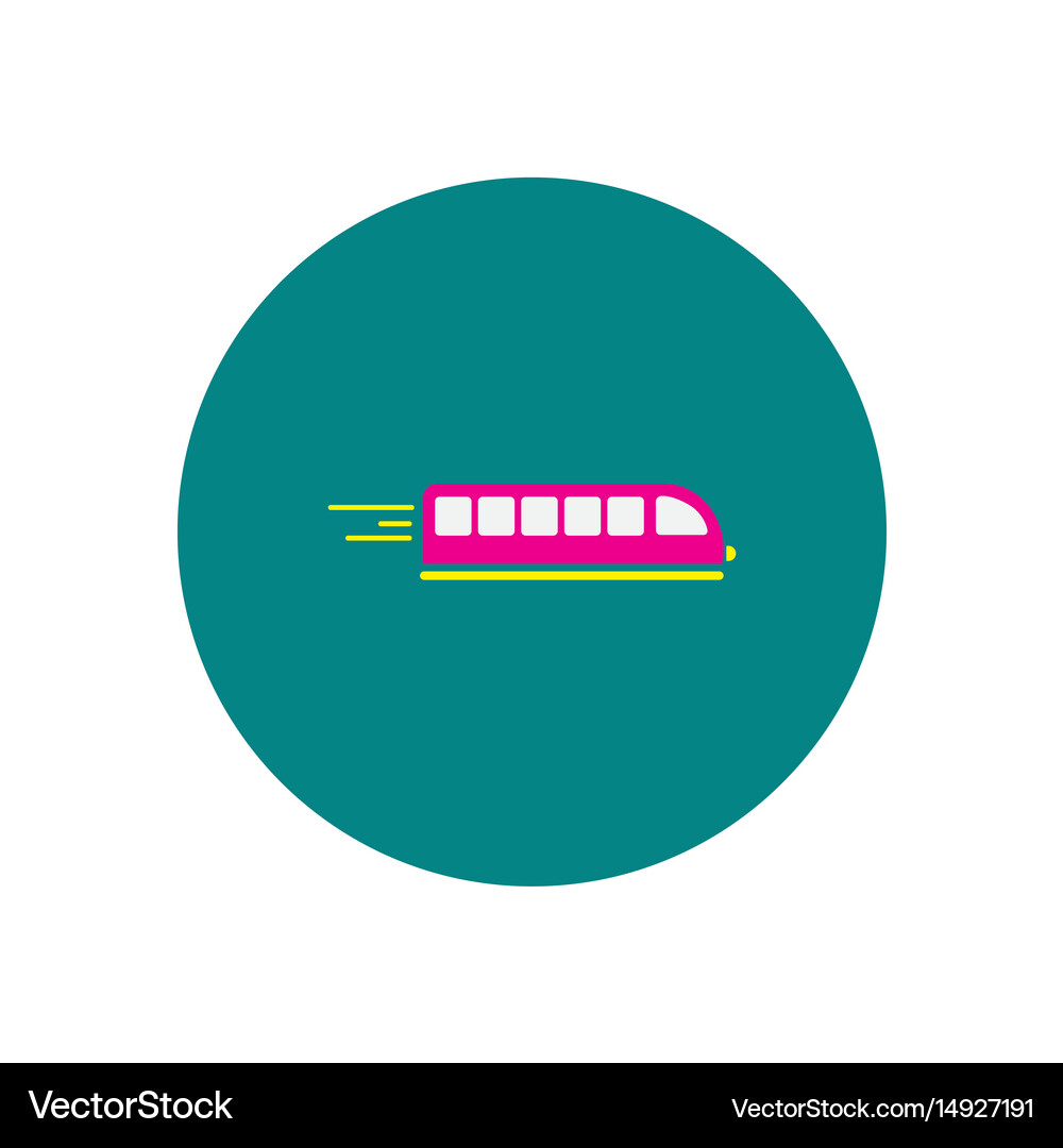 Stylish icon in color circle high-speed train Vector Image