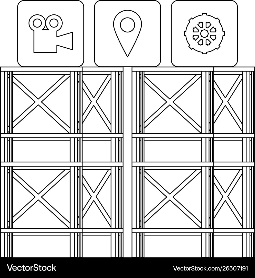 Technology digital online modern cartoon in black Vector Image