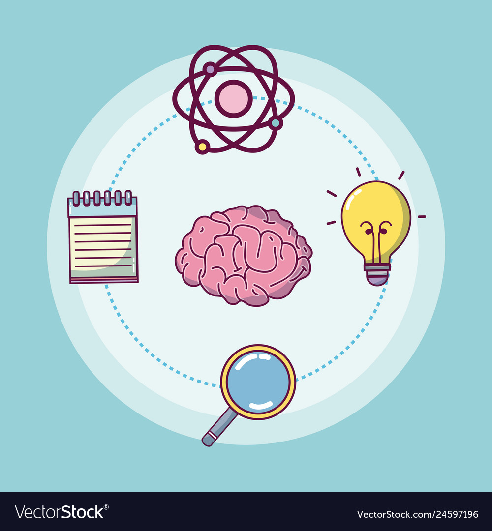 Brain and intelligence concept Royalty Free Vector Image