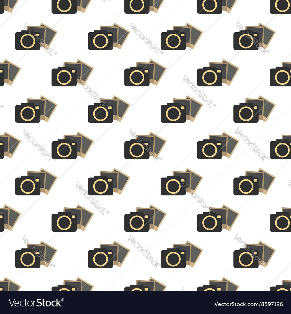 Camera pattern seamless Royalty Free Vector Image