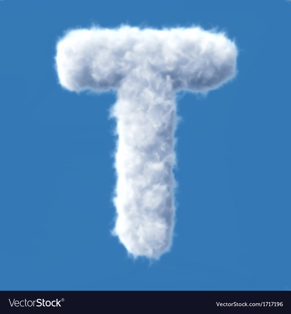 Cloud letter Royalty Free Vector Image - VectorStock