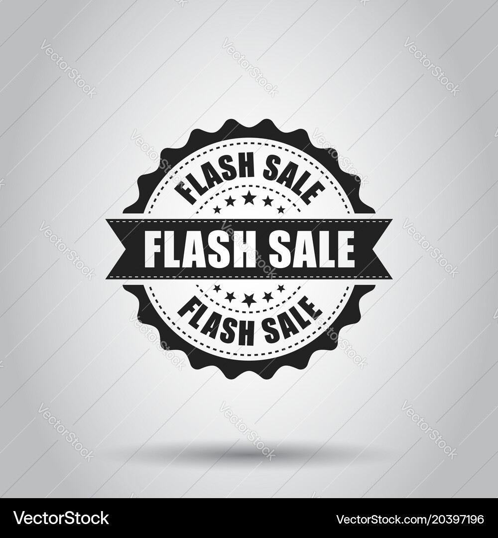 Flash sale grunge rubber stamp on white Royalty Free Vector