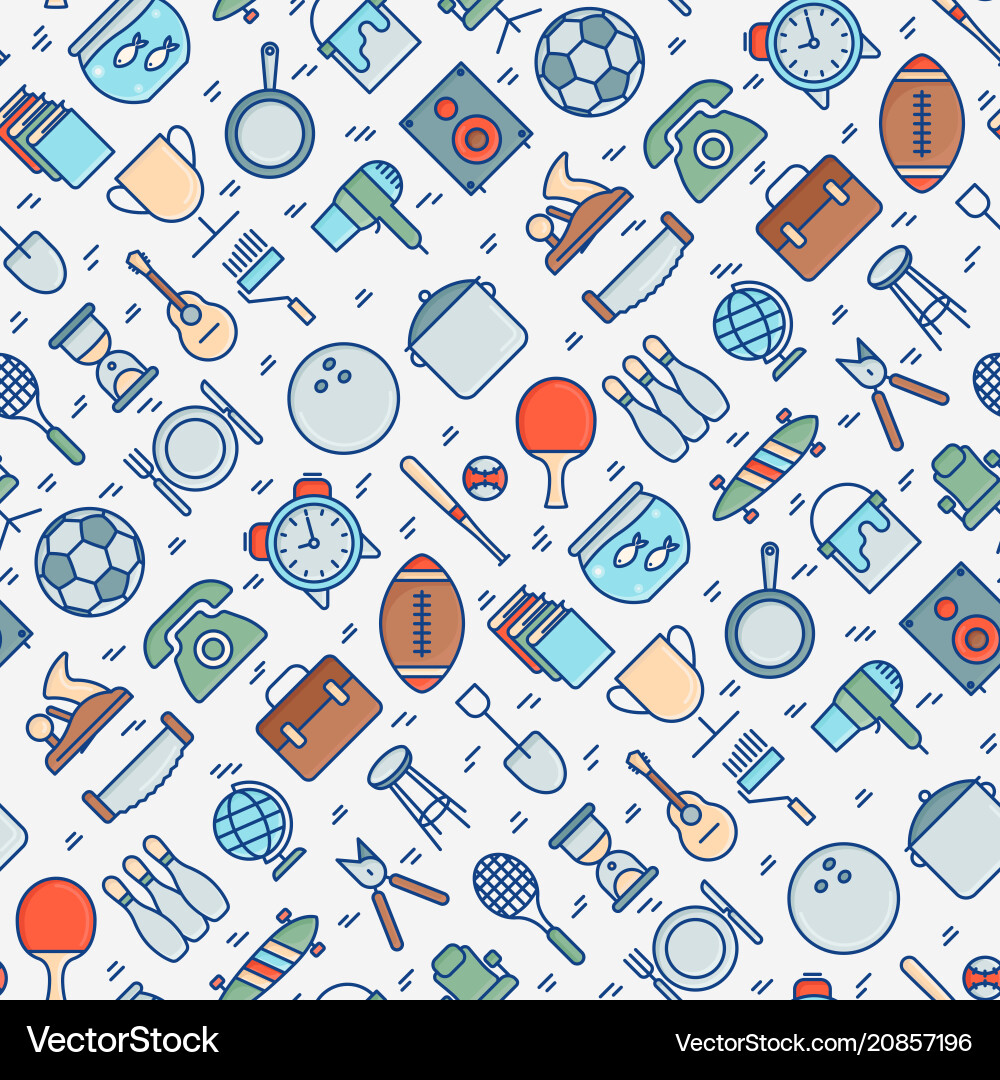 Garage sale or flea market seamless pattern Vector Image