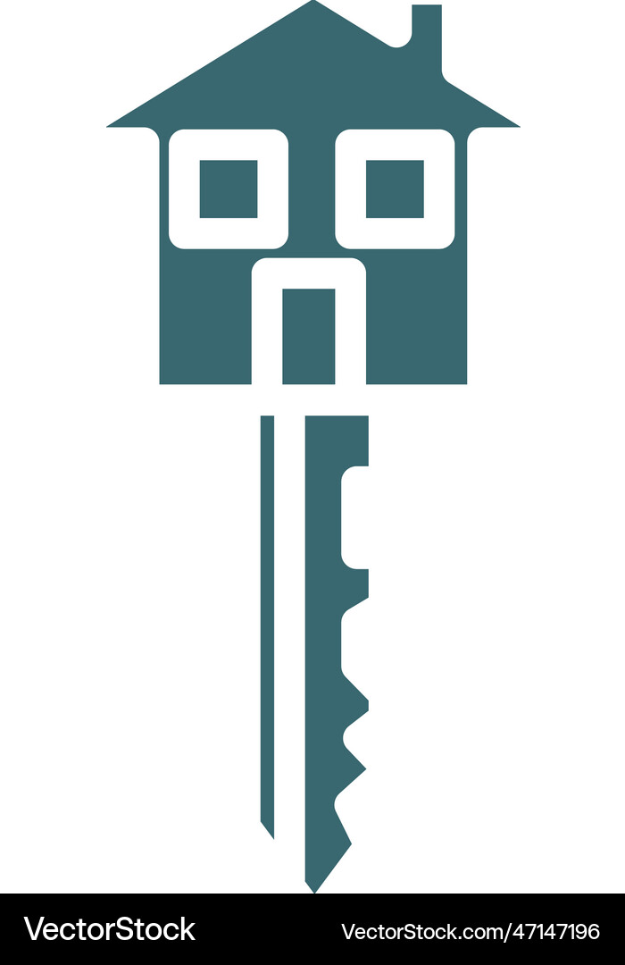 House key icon filled key icon from real Vector Image