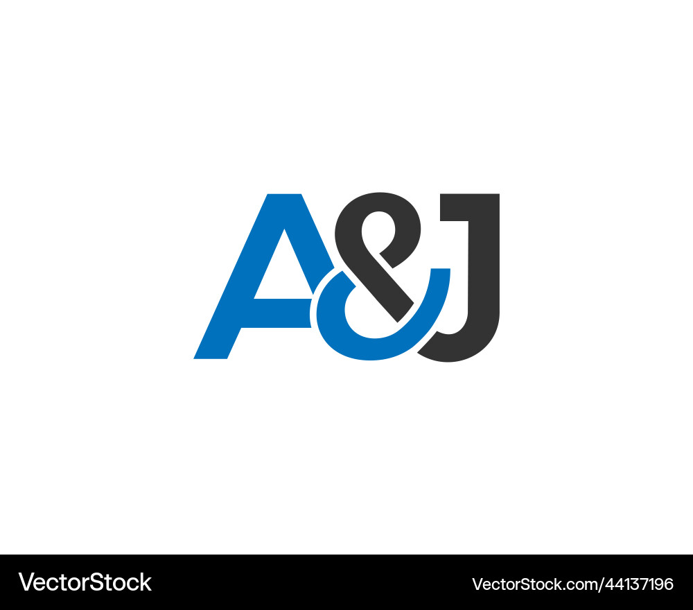 Letter a and j professional trendy logo Royalty Free Vector