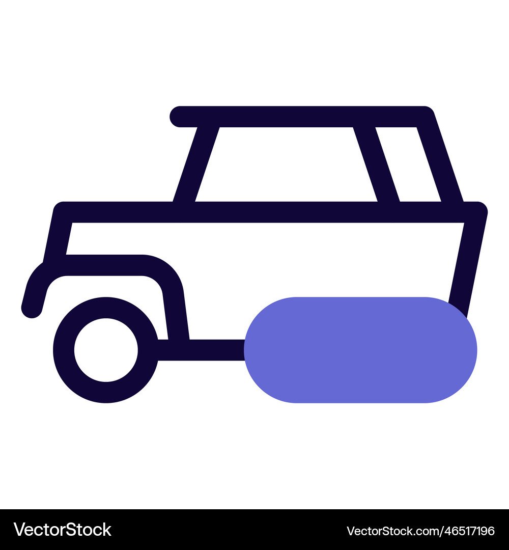 Lightweight car transporting military equipment Vector Image