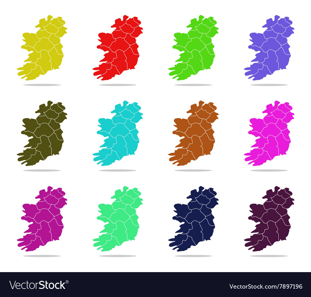 Map ireland Royalty Free Vector Image - VectorStock