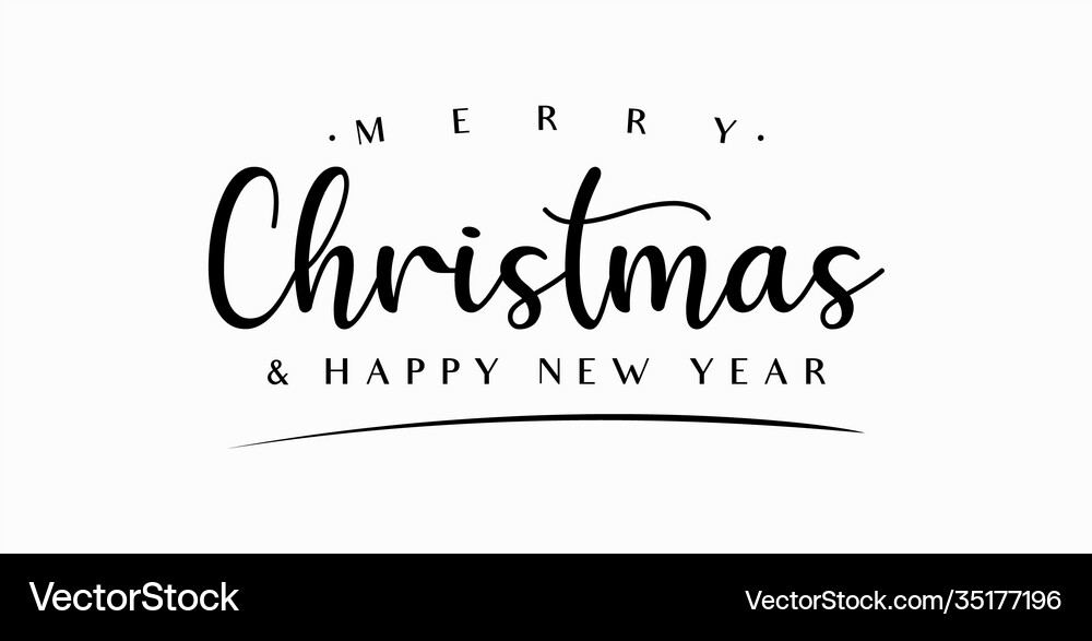 Merry christmas handwriting lettering calligraphy Vector Image