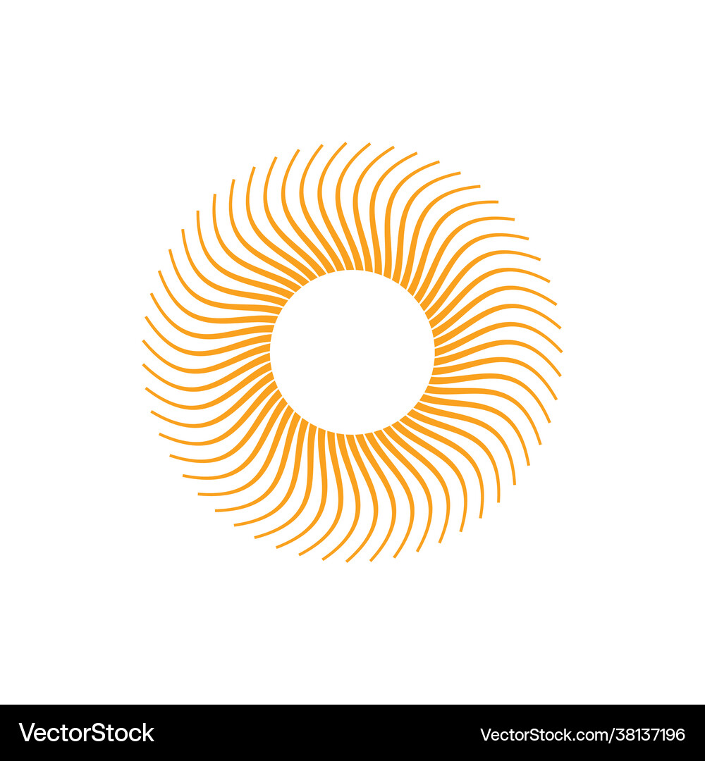 Radial radiating lines with rotation spiral Vector Image