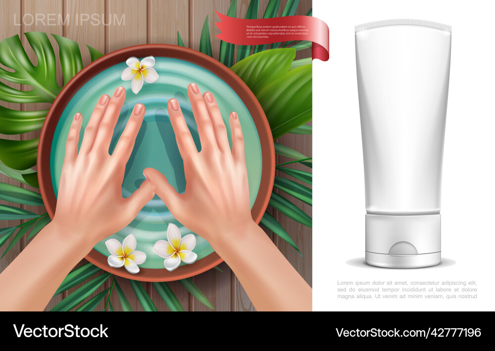 Realistic skincare colorful concept Royalty Free Vector