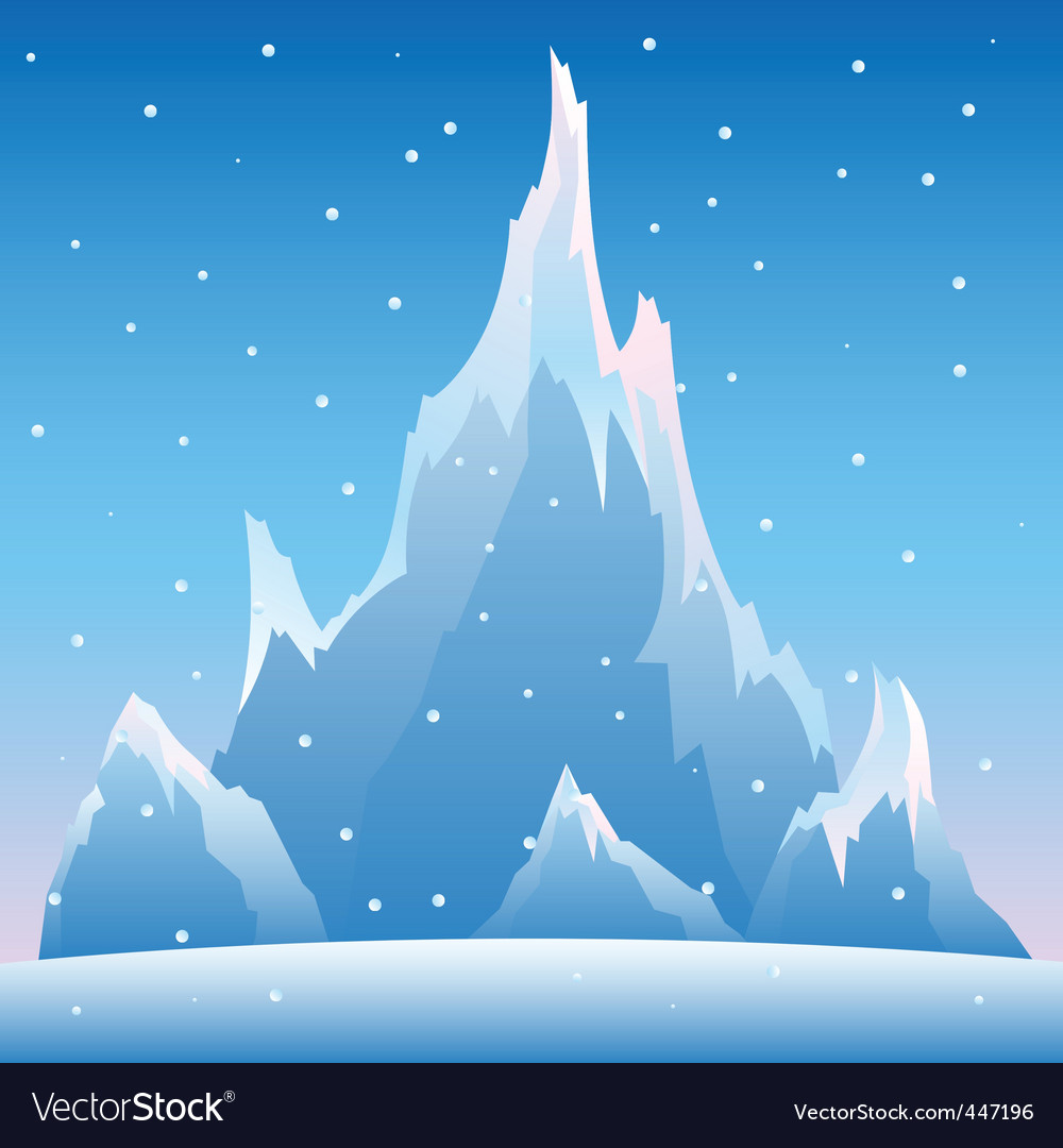 Snow mountain Royalty Free Vector Image - VectorStock