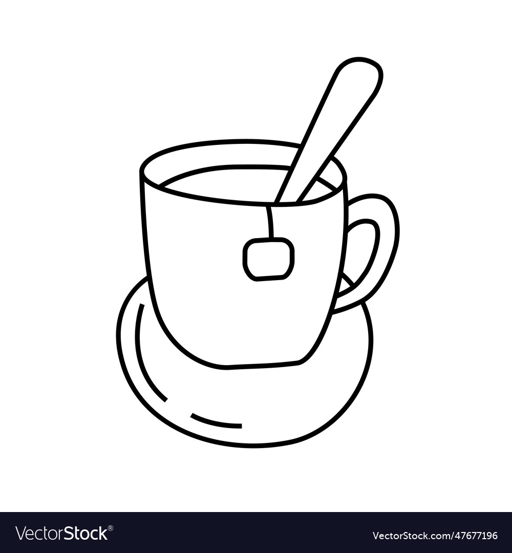 Tea mug Royalty Free Vector Image - VectorStock