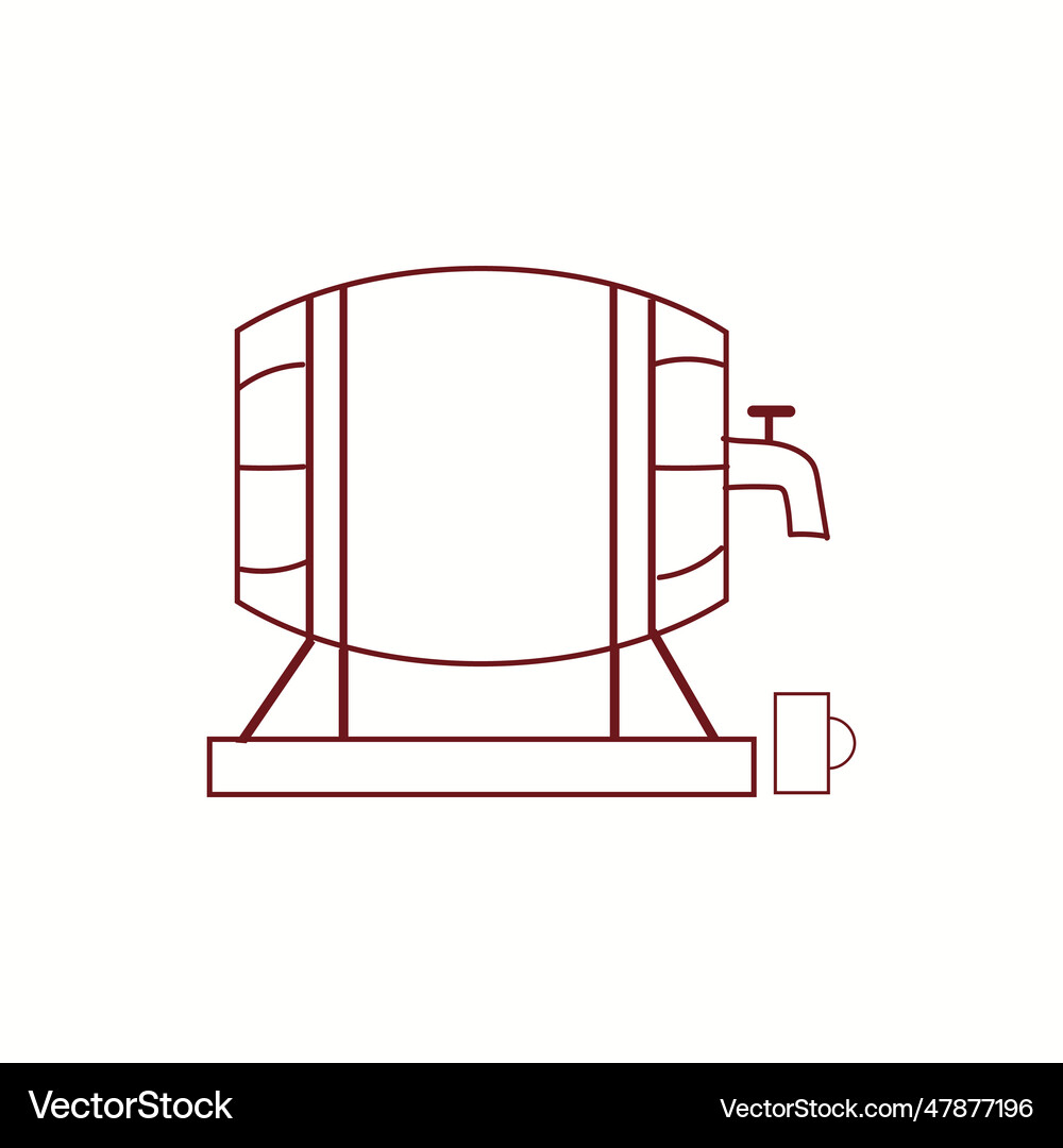 Water jar icon with glass Royalty Free Vector Image