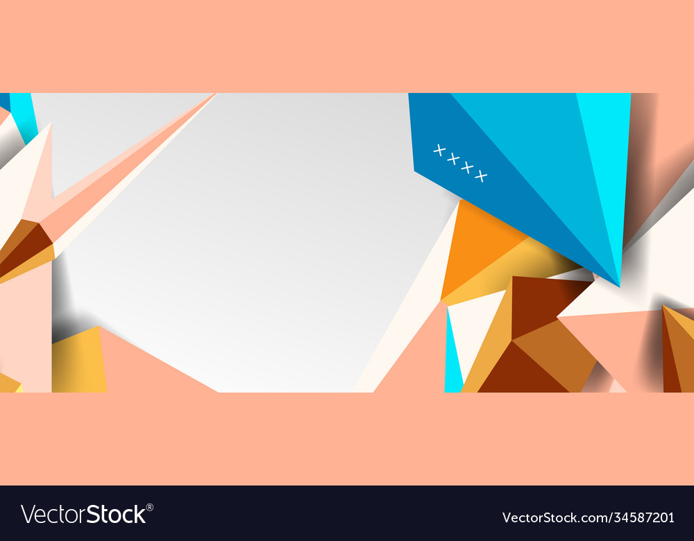 3d low poly abstract shape background Royalty Free Vector