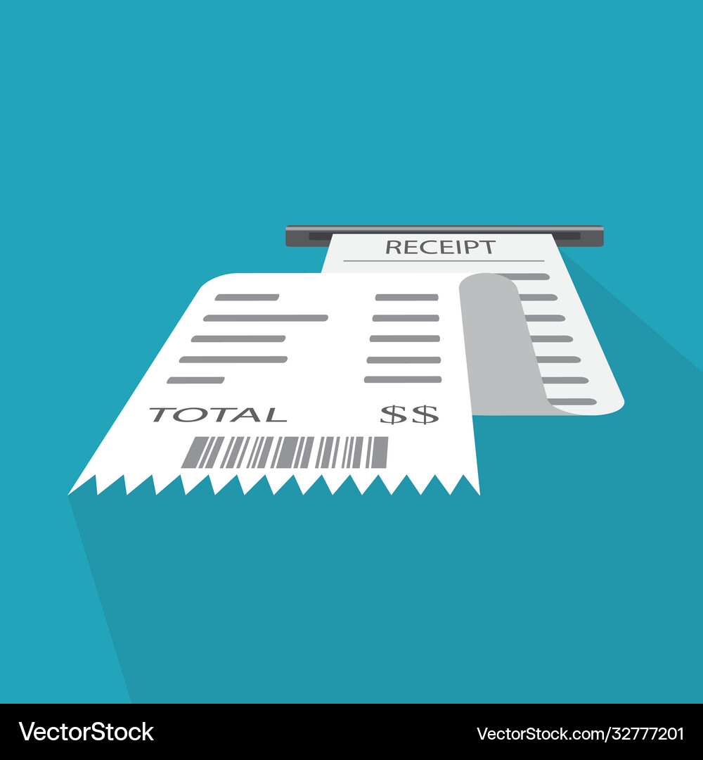 Bill atm financial checkpaper receipts icon Vector Image