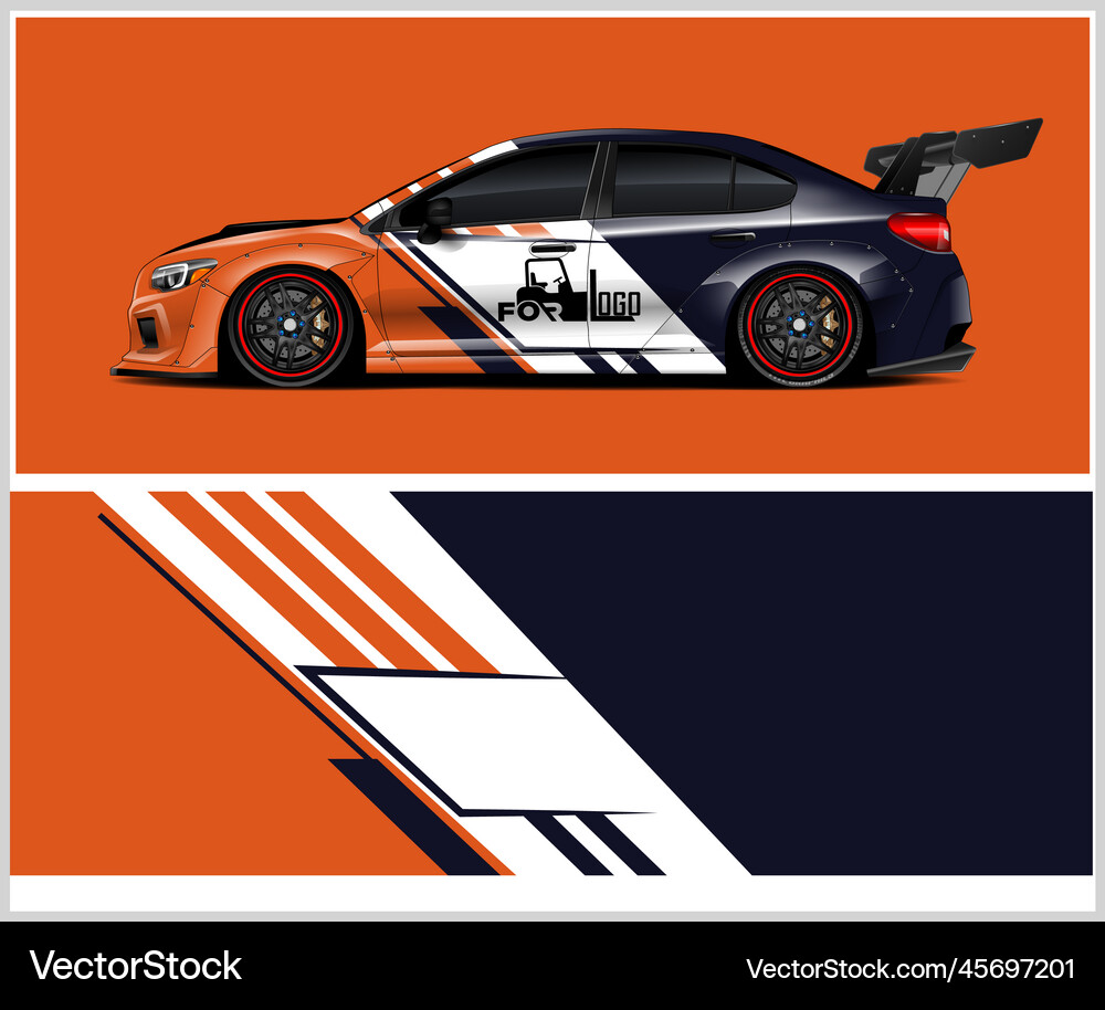 Car wrap graphics Royalty Free Vector Image - VectorStock