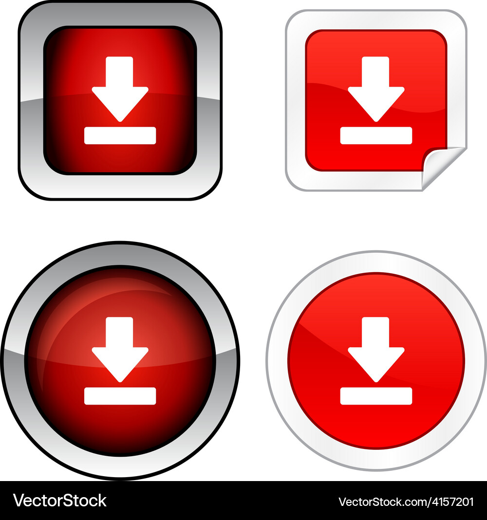 Download button set Royalty Free Vector Image - VectorStock