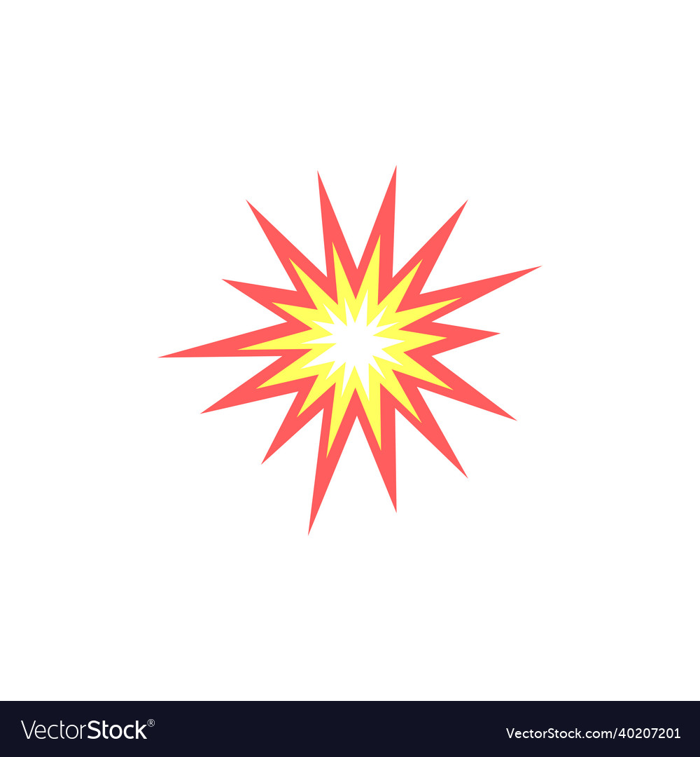 Explosion icon design template isolated Royalty Free Vector