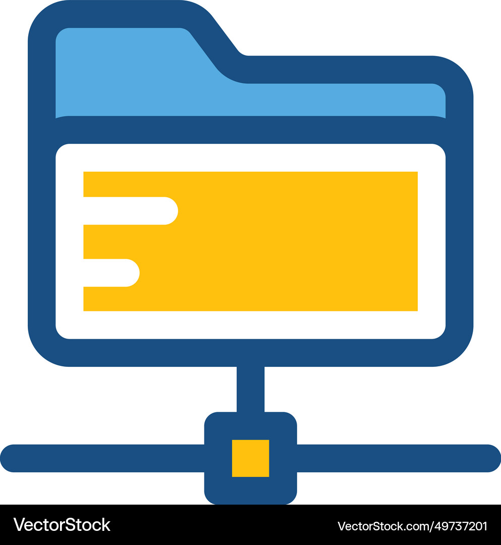 Folder sharing colored icon Royalty Free Vector Image