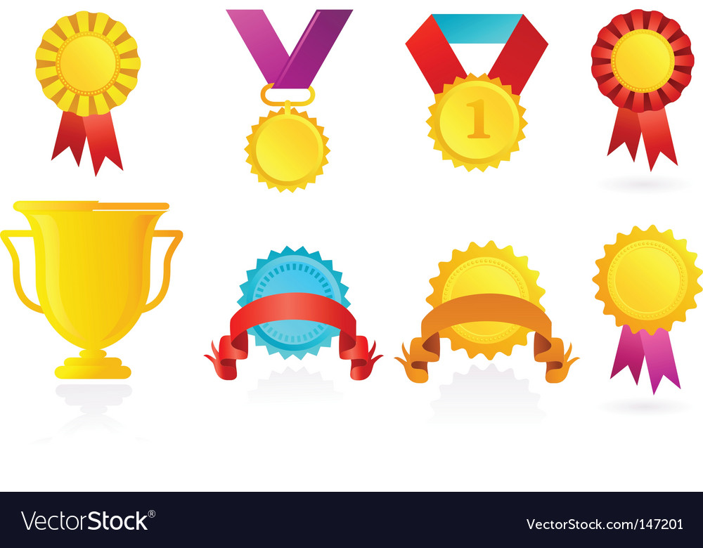 Sport awards icons Royalty Free Vector Image - VectorStock