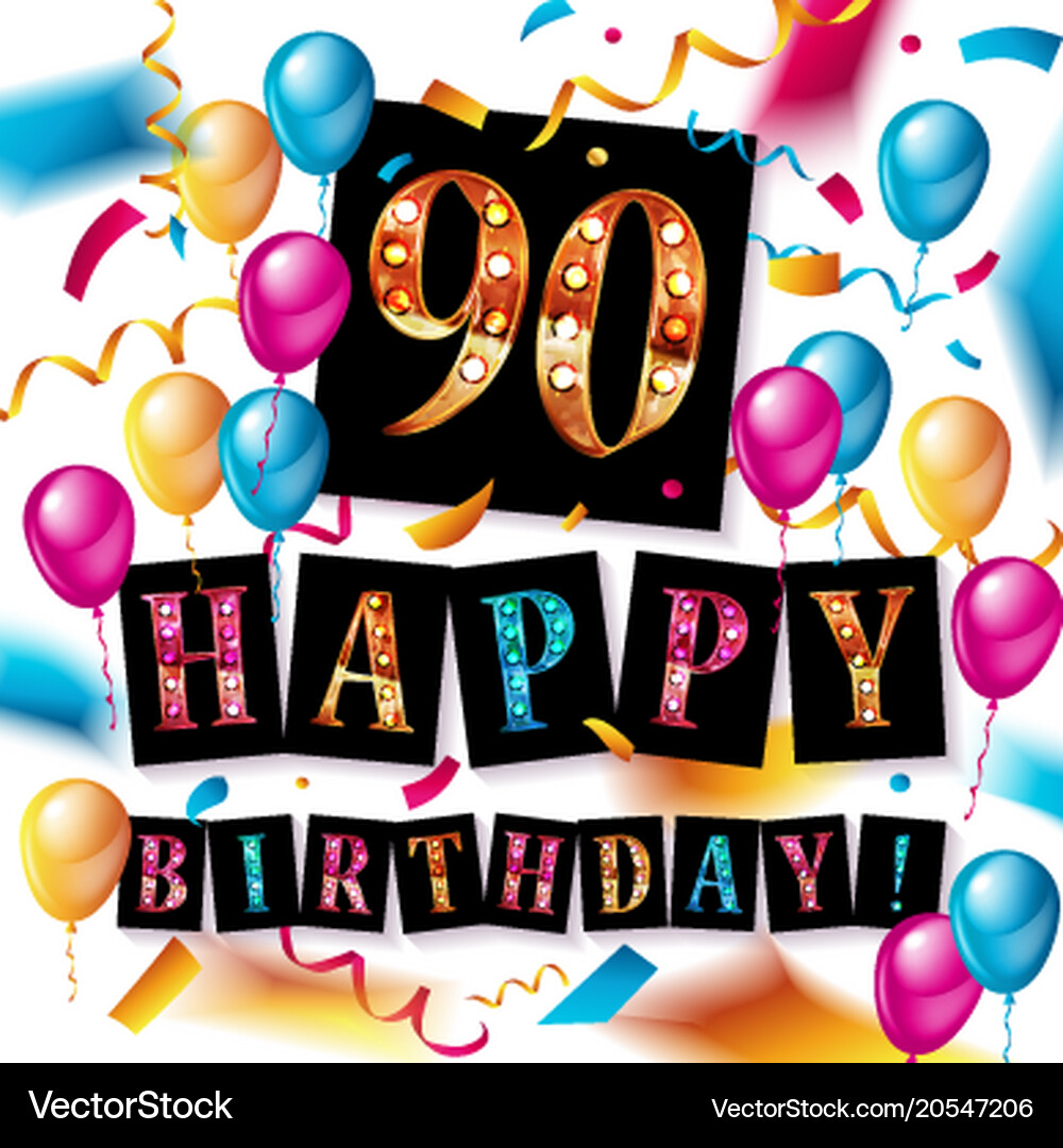 90th years anniversary celebration design Vector Image