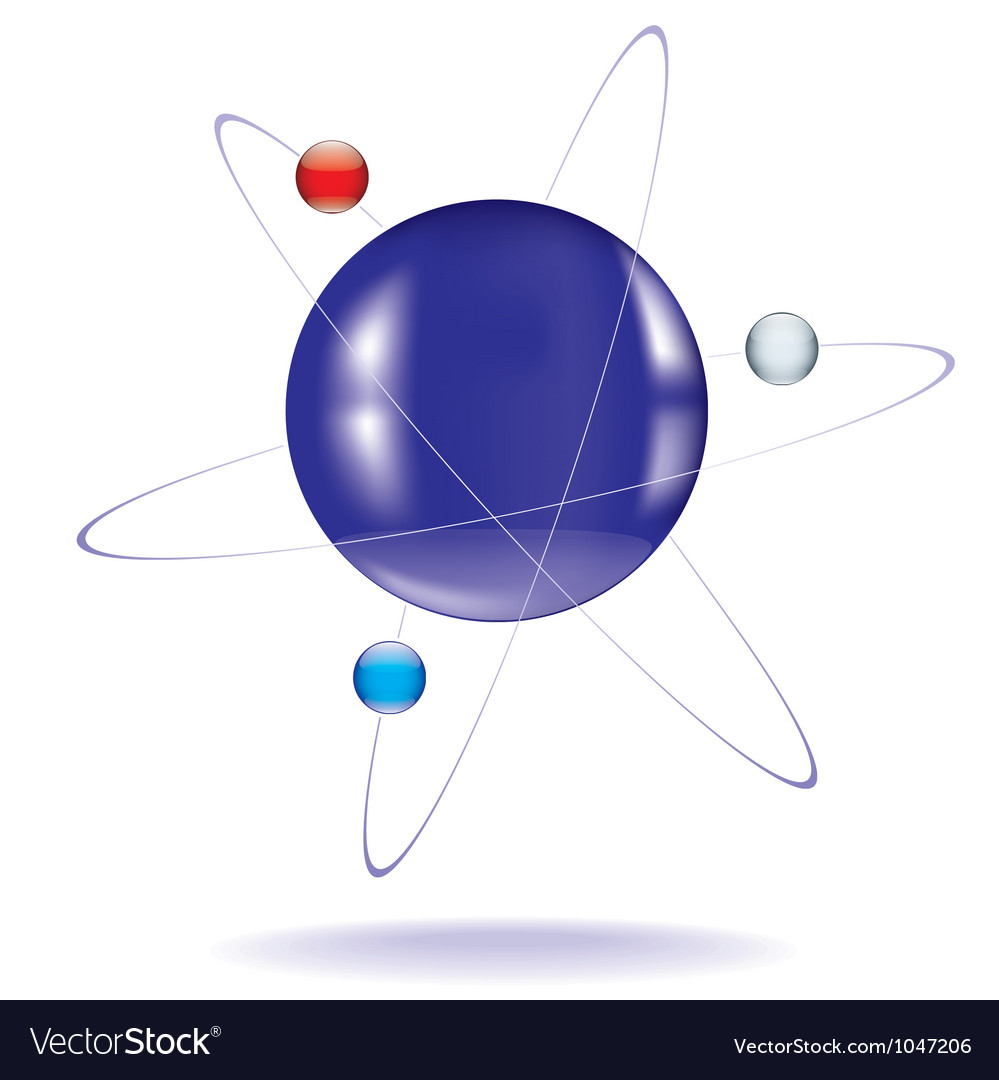 Atom one Royalty Free Vector Image - VectorStock