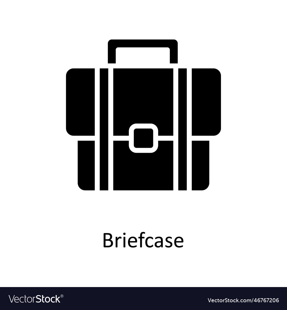Briefcase solid icons simple stock illu Royalty Free Vector