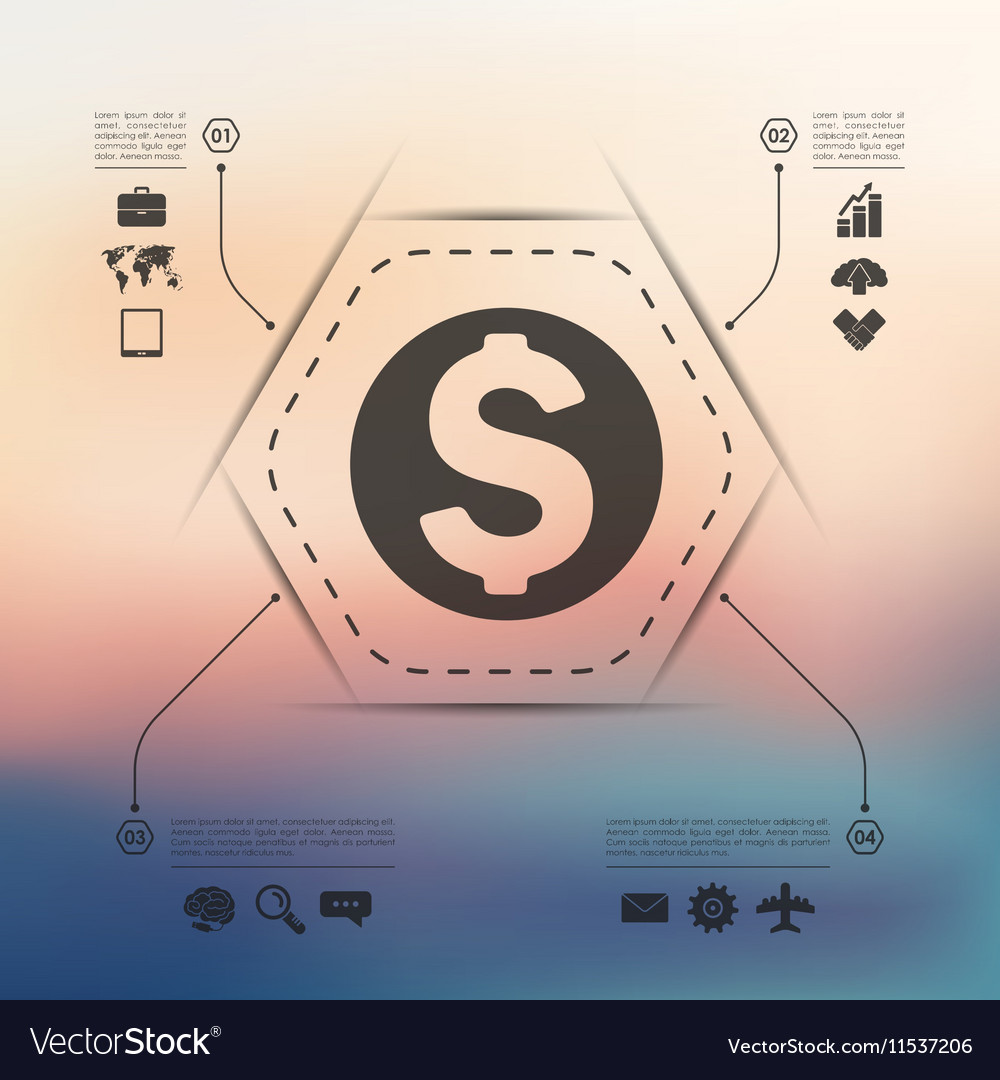 Business infographic with unfocused background Vector Image Business infographic with unfocused background Vector Image