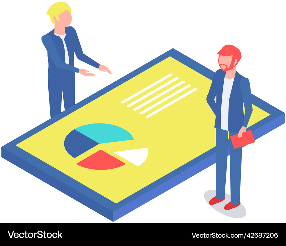 Business people communicating in office discuss Vector Image