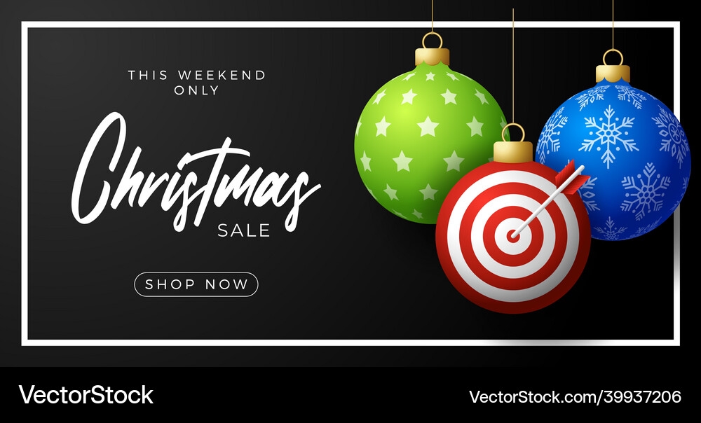 Christmas target dash sale card merry Royalty Free Vector