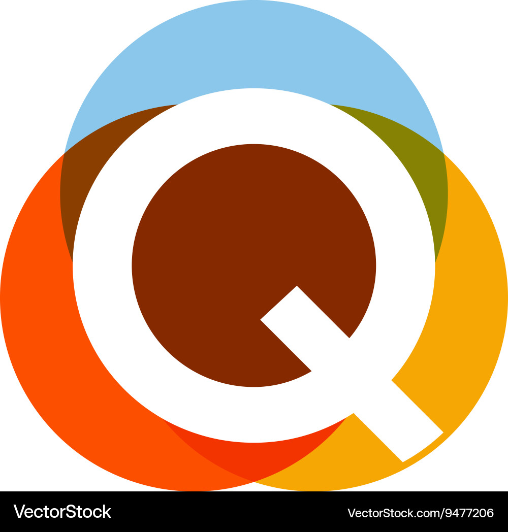 Color letter q logo icon design Royalty Free Vector Image