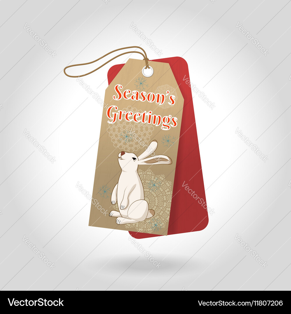 Cute seasons greetings christmas gift tags Vector Image