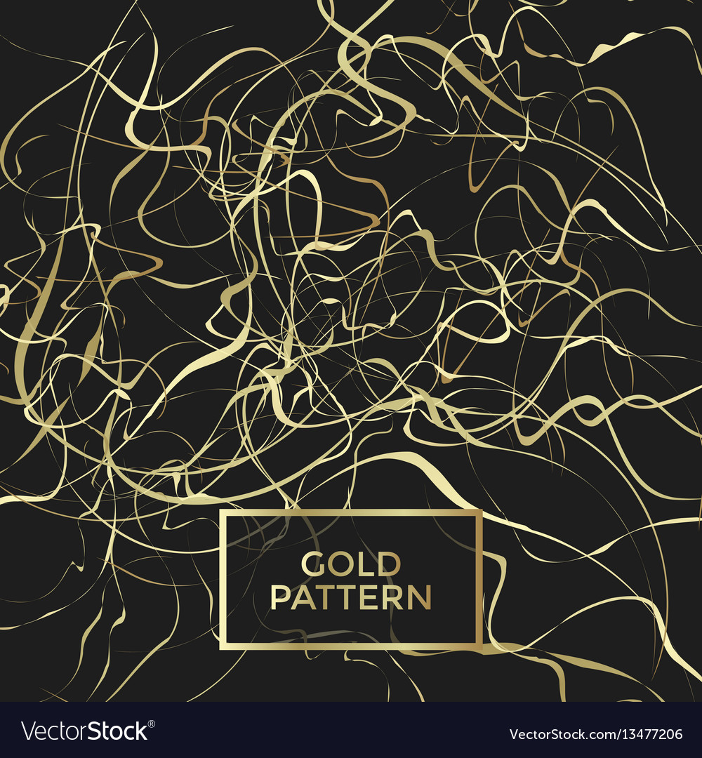 Gold curly pattern Royalty Free Vector Image - VectorStock