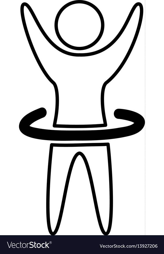 Human figure doing exercise Royalty Free Vector Image