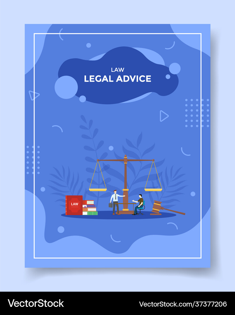 Legal advice concept for template banners Vector Image