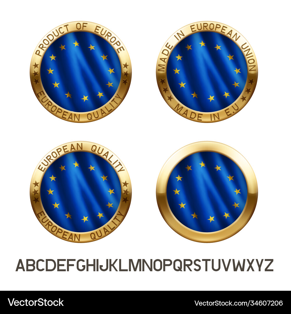 Made in european union logo Royalty Free Vector Image