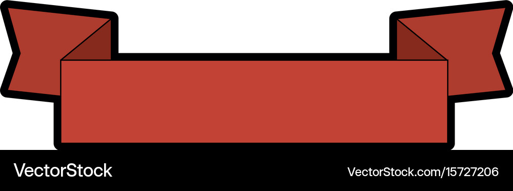 Ribbon banner isolated Royalty Free Vector Image