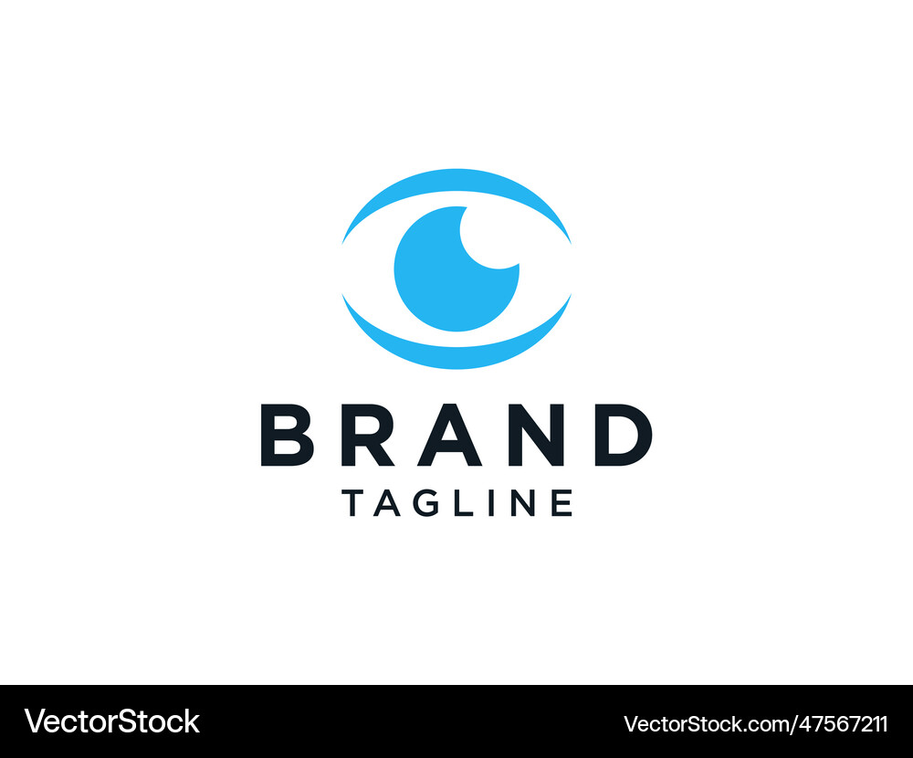 Abstract eye logo flat logo design template Vector Image