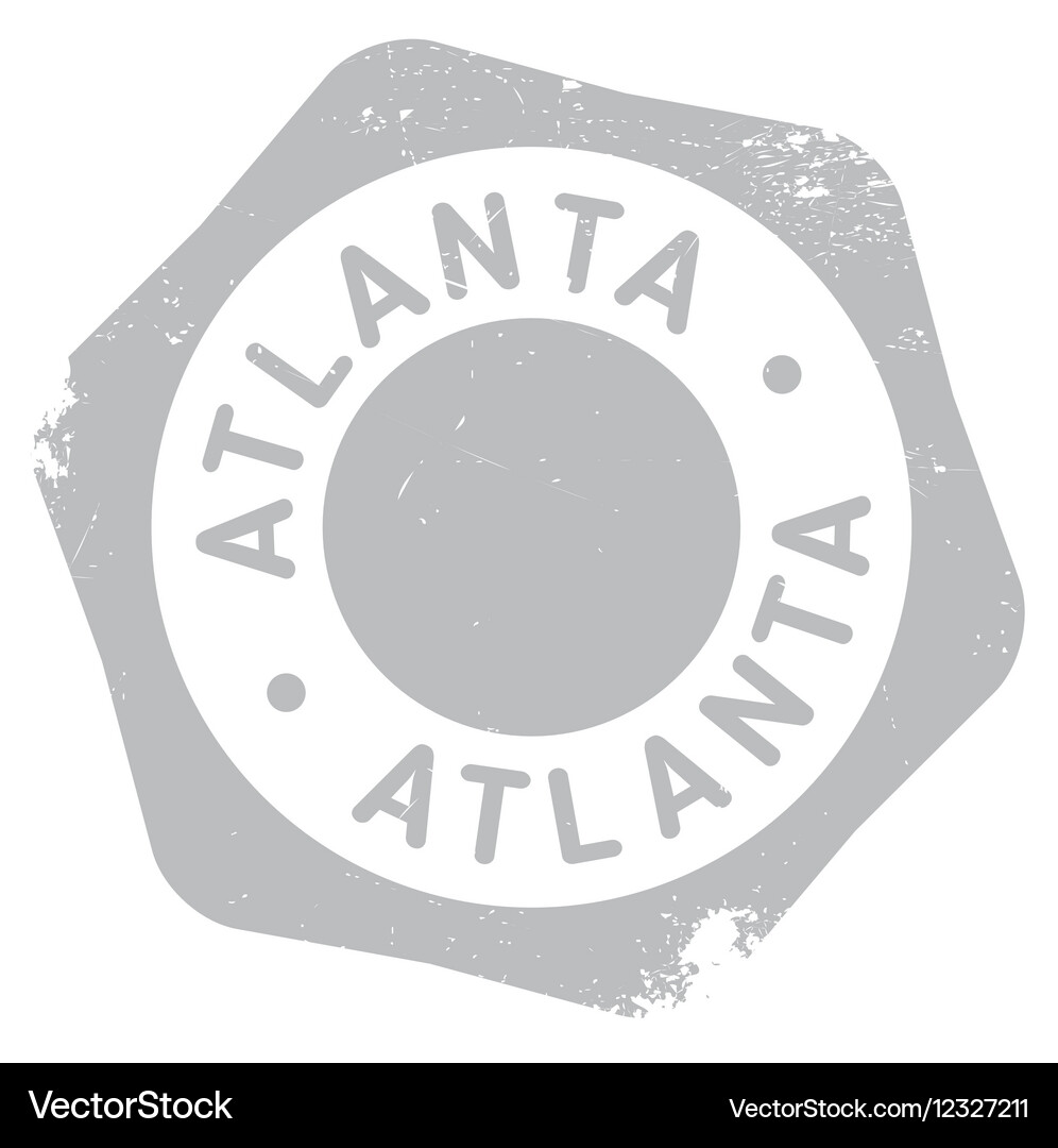 Atlanta stamp rubber grunge Royalty Free Vector Image