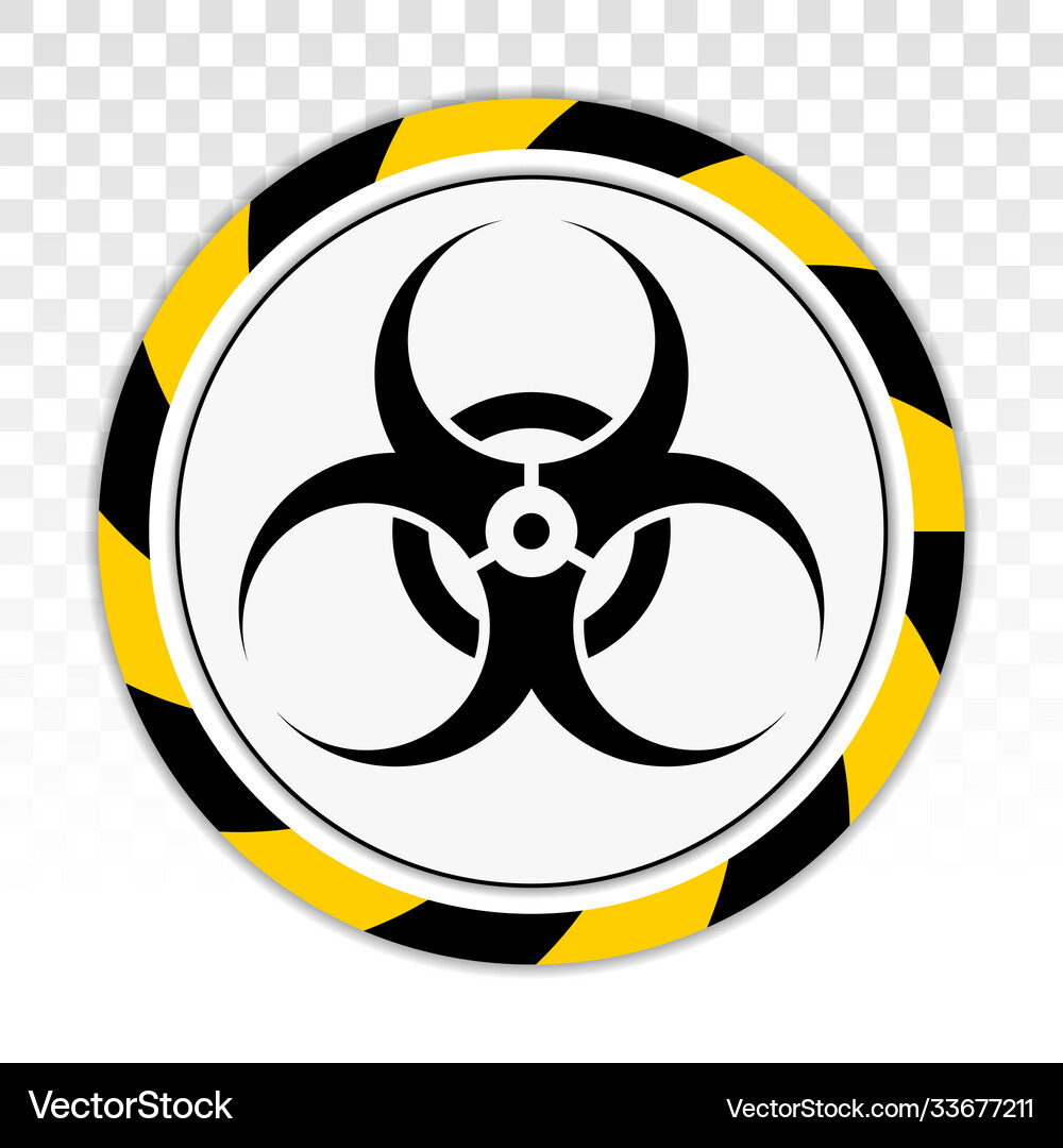 Biohazard or biological hazard warning sign Vector Image