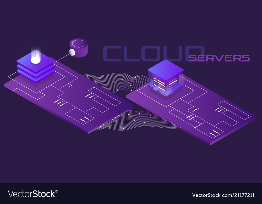 Data Transmission Technology And Protection Vector Image
