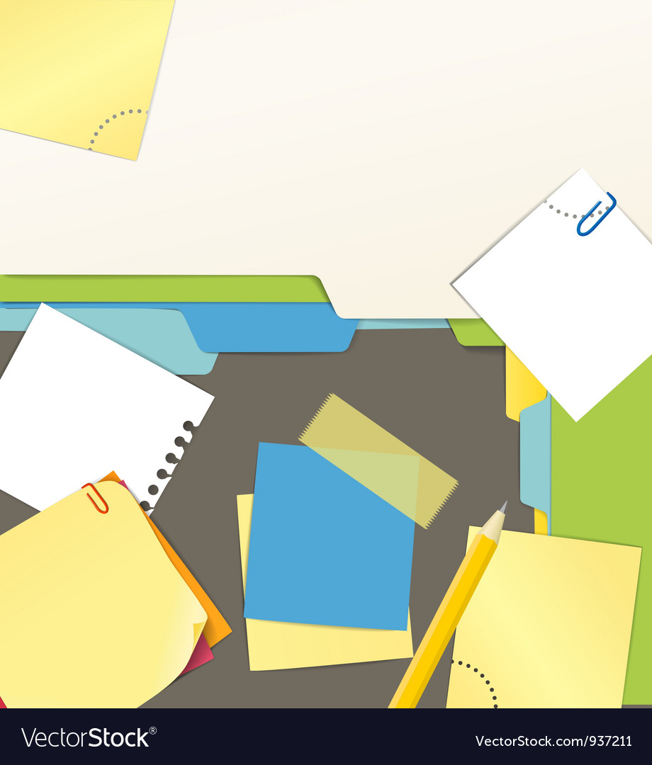 File notes desktop Royalty Free Vector Image - VectorStock