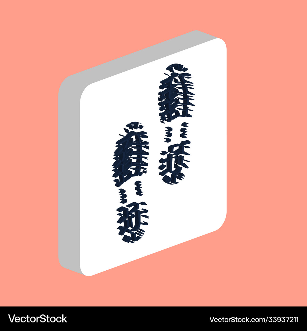 Imprints shoe prints simple icon symbol design Vector Image