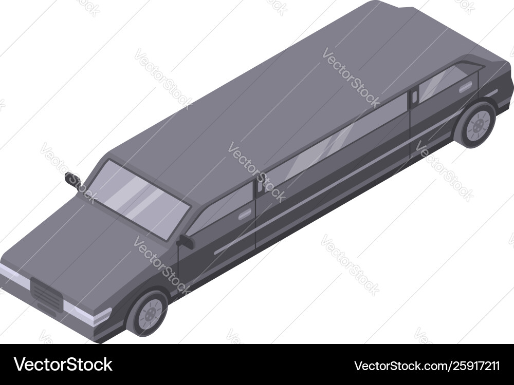 Luxury limousine icon isometric style Royalty Free Vector