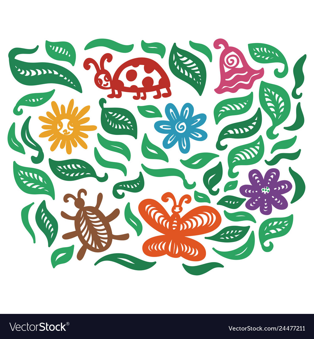 Nature pattern Royalty Free Vector Image - VectorStock