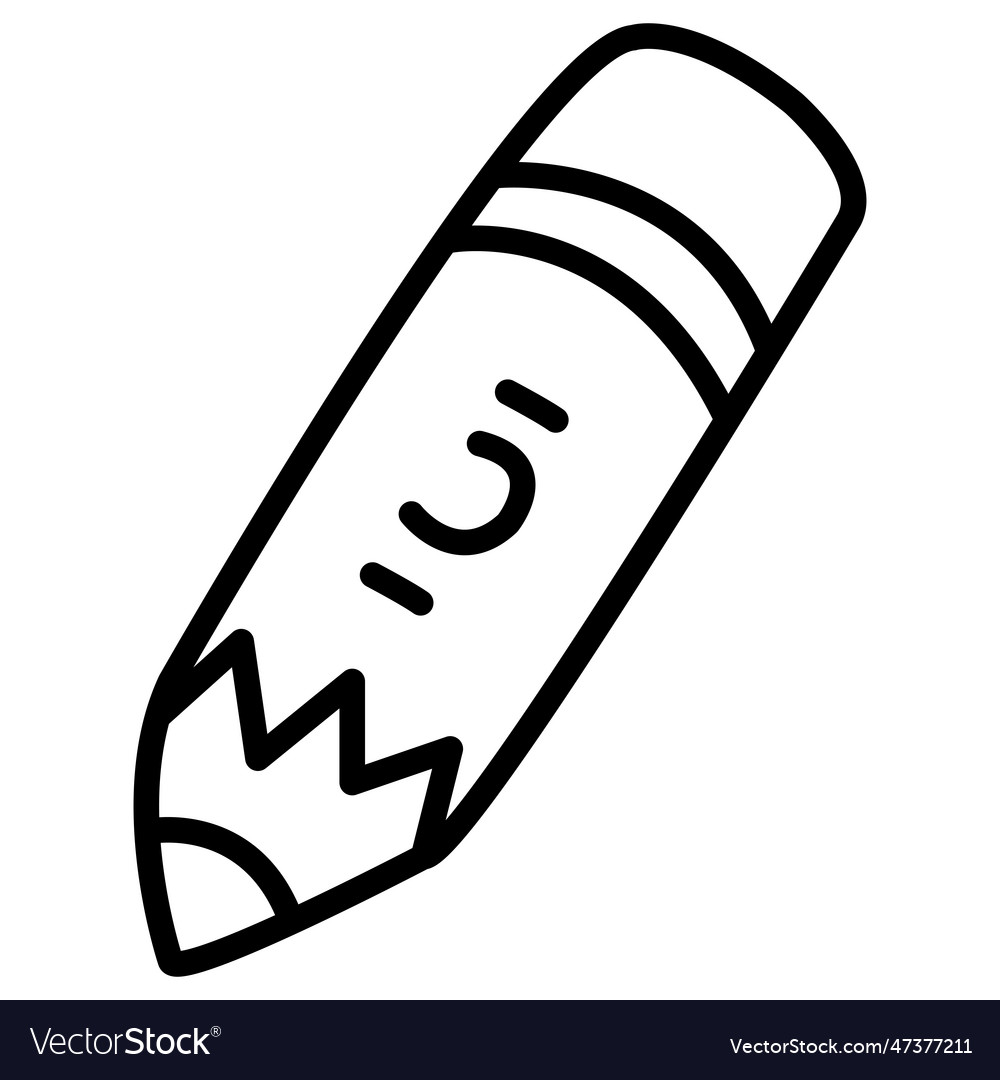 Pencil outline Royalty Free Vector Image - VectorStock
