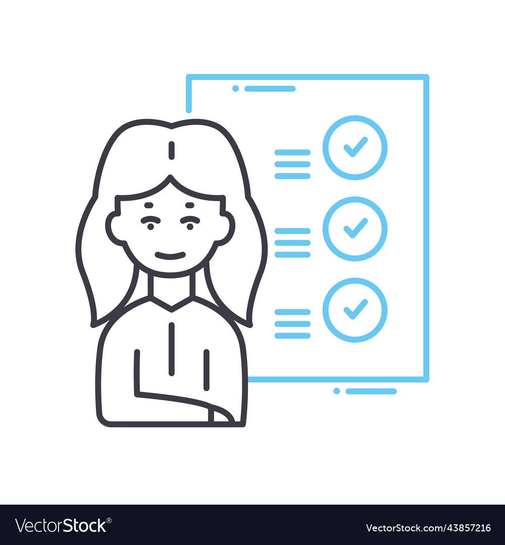 Checklist line icon outline symbol Royalty Free Vector Image