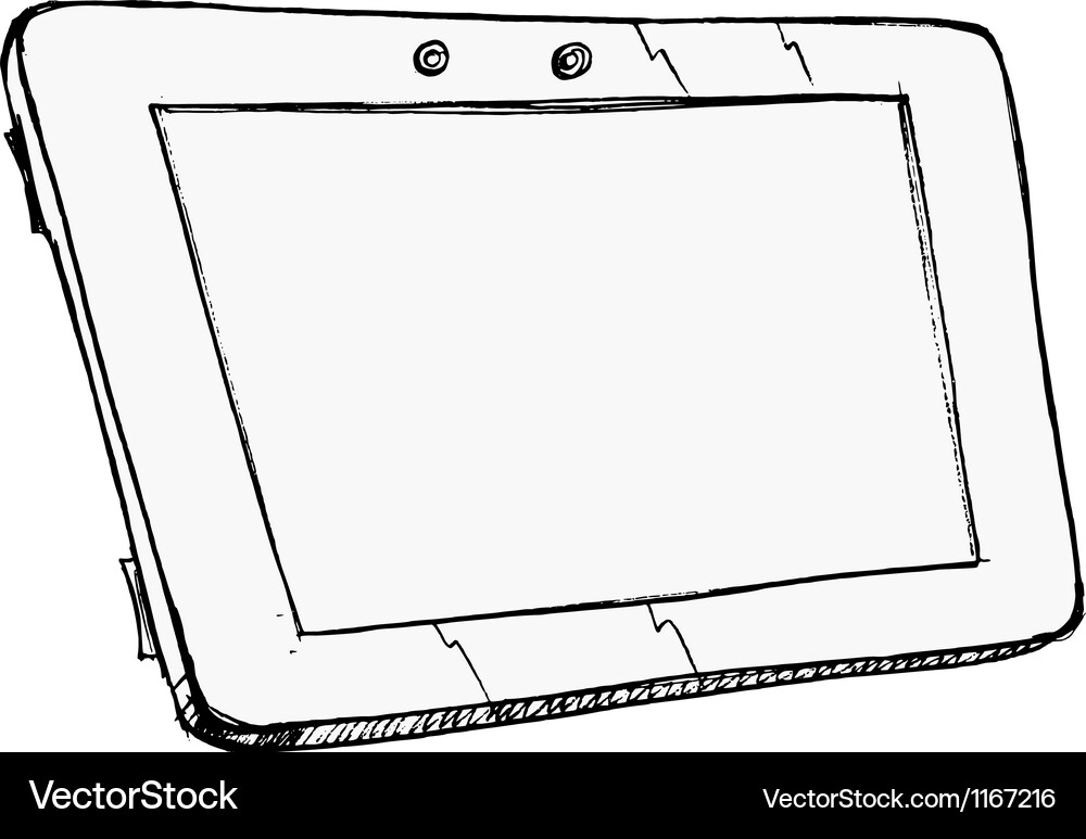 Computer tablet Royalty Free Vector Image - VectorStock