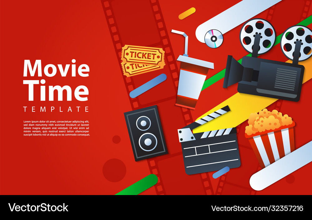 Creative modern background design based movie Vector Image